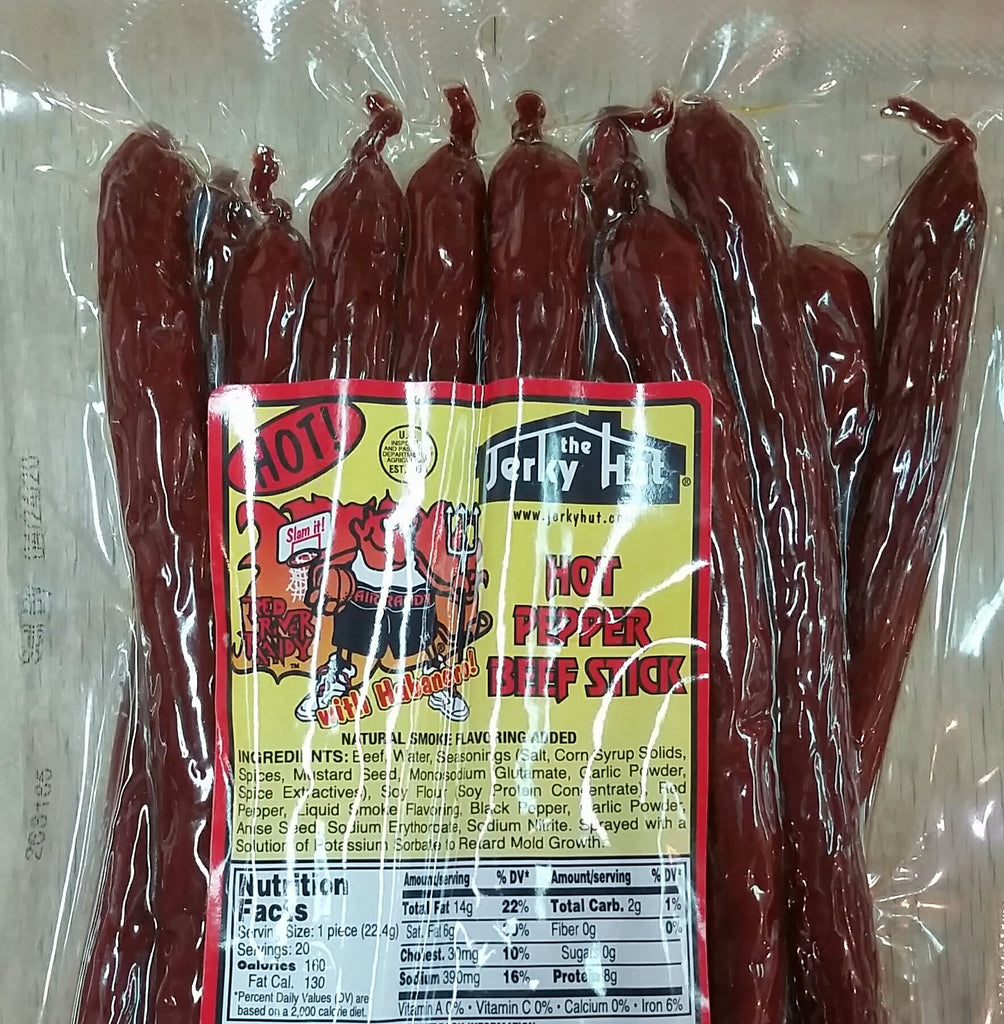 Jerky Hut - Habanero w/ Hot pepper - Beef Sticks (1 LB.) | The Jerky ...